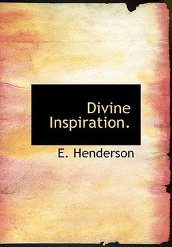 Libro divine inspiration. De henderson, e. - Buscalibre