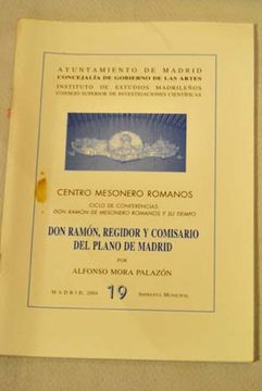Libro Don Ramón, Regidor Y Comisario Del Plano De Madrid De Alfonso ...