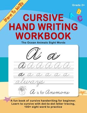 Libro Cursive Handwriting Workbook. The ocean animals sight words: A ...