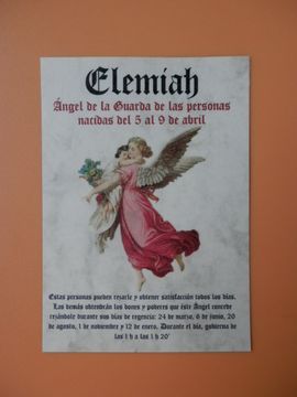 Libro Postal Elemiah. Ángel De La Guarda De Las Personas Nacidas Del 5 ...