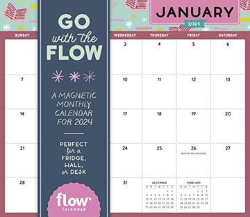 Libro Go With the Flow: A Magnetic Monthly Calendar 2024: A Magnetic ...