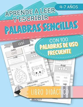 Libro Aprende a Leer y Escribir: Palabras Sencillas: Con 100 Palabras ...