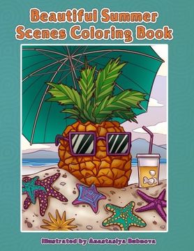 Libro Beautiful Summer Scenes Coloring Book: Hand Drawn Summer Themed ...