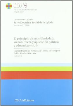 Libro El principio de subsidiariedad vol.I De - Buscalibre
