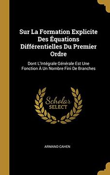 Libro Sur La Formation Explicite Des Équations Différentielles Du ...