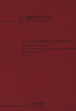Libro La Favorita: Vien Leonora a' Piedi Tuoi Chant De Gaetano Donizetti - Buscalibre