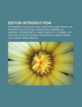 Libro editor introduction: govindrao talwalkar, paul sieveking, nick ...