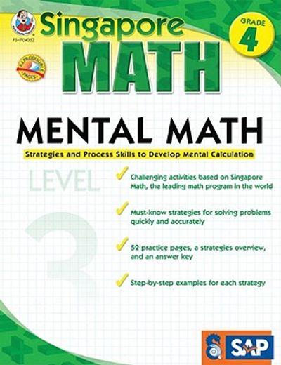 Libro mental math, grade 4/level 3: strategies and process skills to develop mental calculation ...