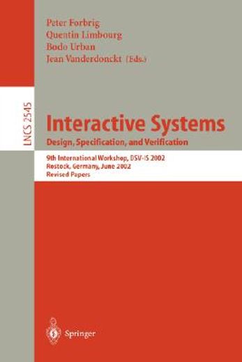 Libro interactive systems. design, specification, and verification (en Inglés) De - Buscalibre