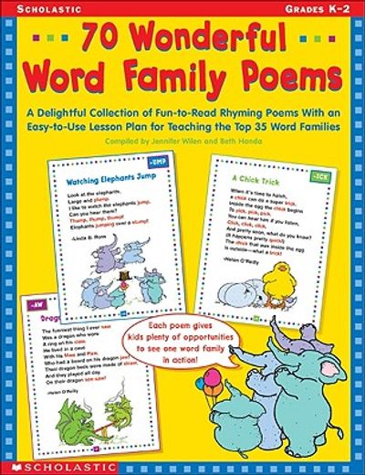 Libro 70 wonderful word family poems,a delightful collection of fun-to ...